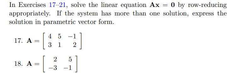 Solved 13. A= [ 6 3 2 -1 ?] b= = + [ -1] In Exercises | Chegg.com