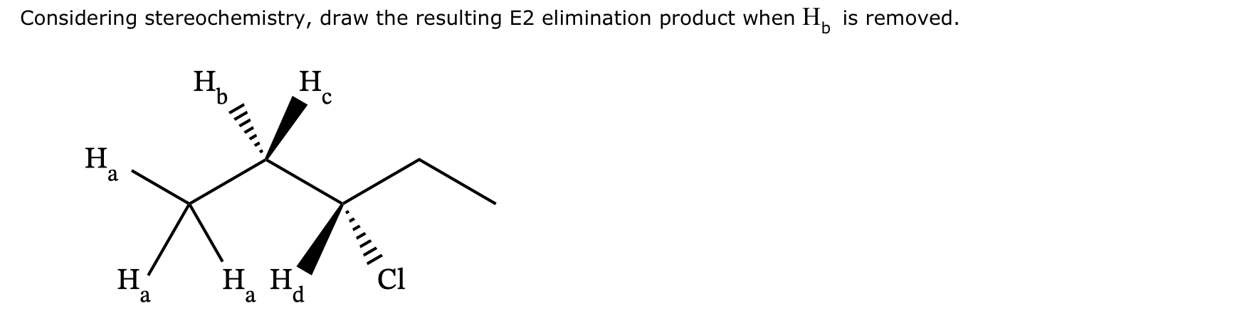 Solved Considering stereochemistry, draw the resulting E2 | Chegg.com