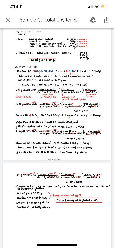 Solved Calculate theoretical yield for each of the | Chegg.com