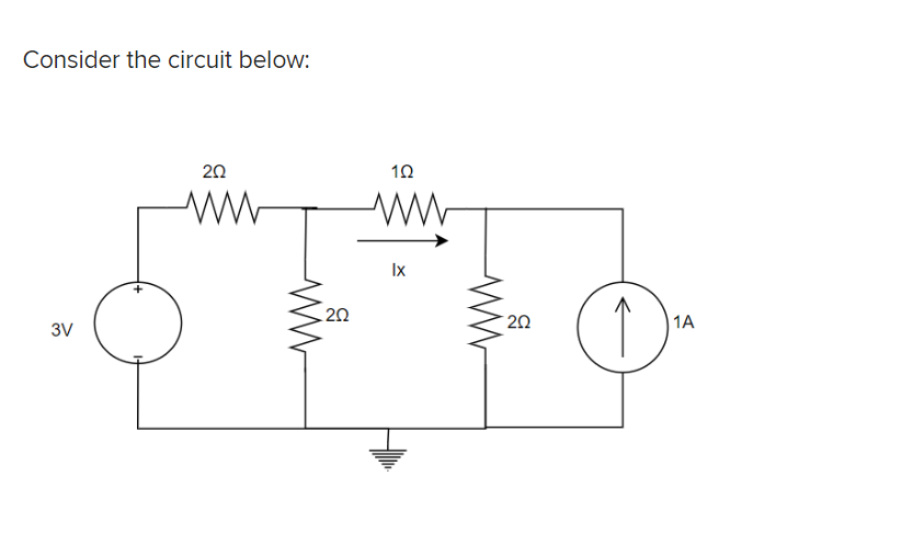 Solved Consider the circuit below: | Chegg.com