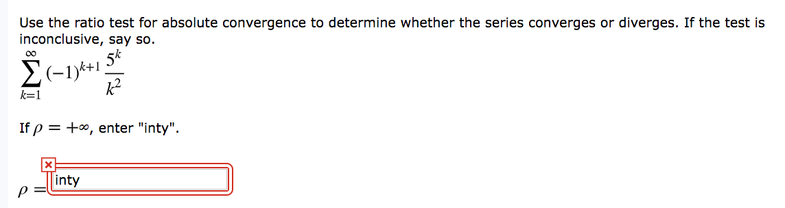 Solved Use the ratio test for absolute convergence to | Chegg.com
