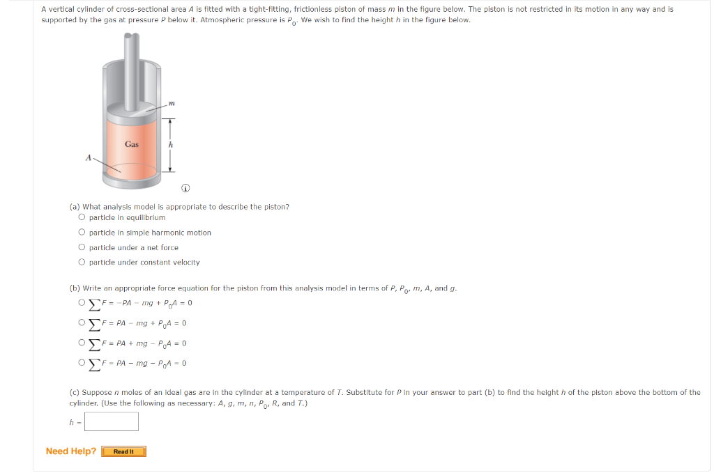 Solved (a) What analysis model is appropriate to describe | Chegg.com