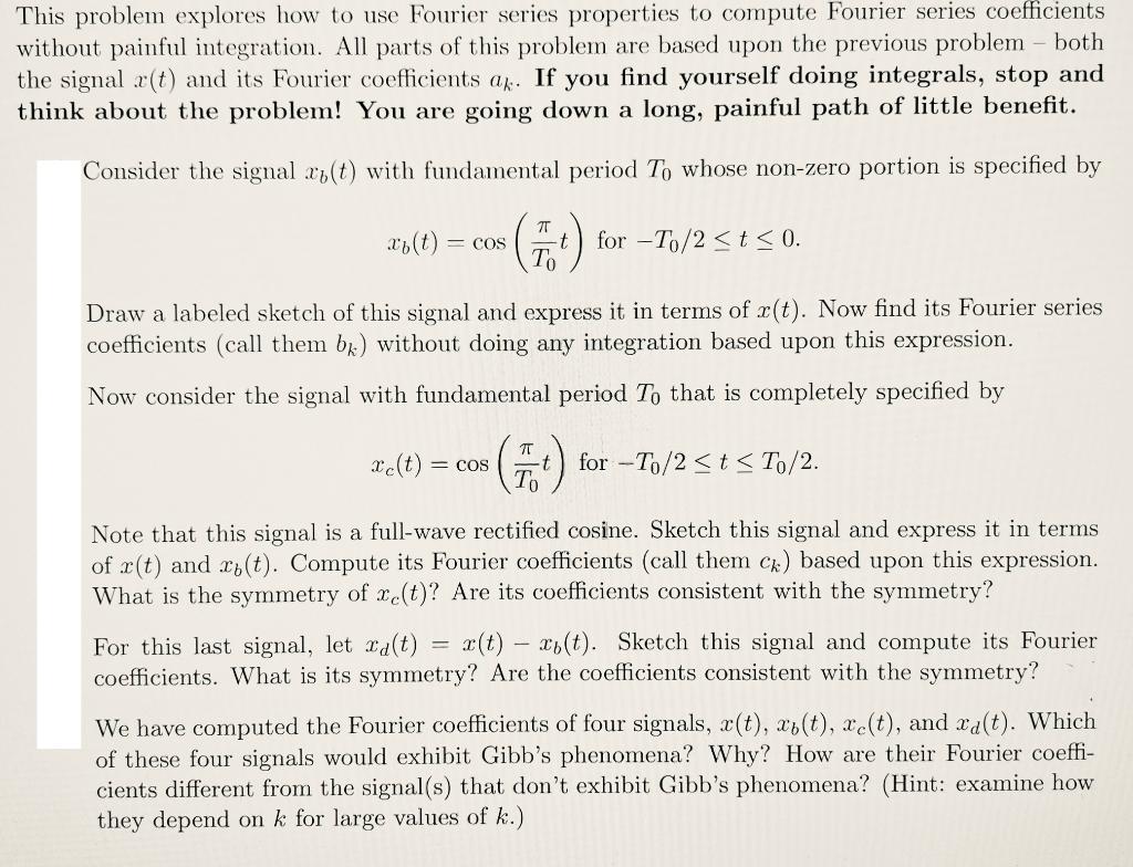 Solved Consider a periodic function x(t), with fundamental | Chegg.com