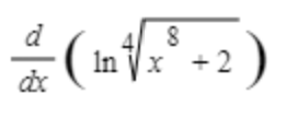 Solved ddx(lnx8+24) | Chegg.com