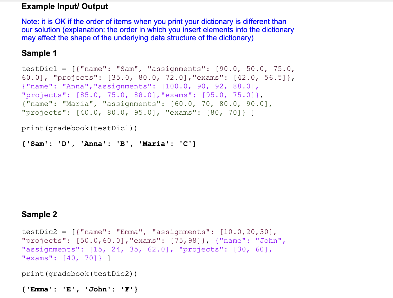 Solved The grades of students depend on assignments, | Chegg.com