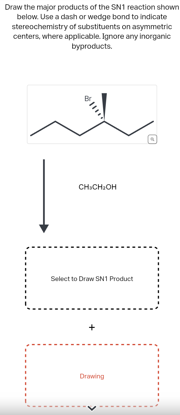 Solved Draw the major products of the SN1 ﻿reaction | Chegg.com