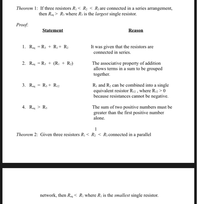 Solved 1. Prove Theorem 2 using the same format that was | Chegg.com