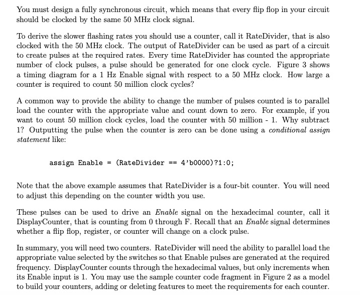Design and implement a circuit using counters that | Chegg.com