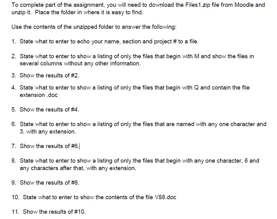 Solved unzip it. Place the folder in where it is easy to | Chegg.com
