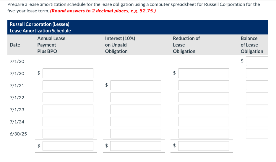 Solved Prepare the journal entries on the lessee's books | Chegg.com
