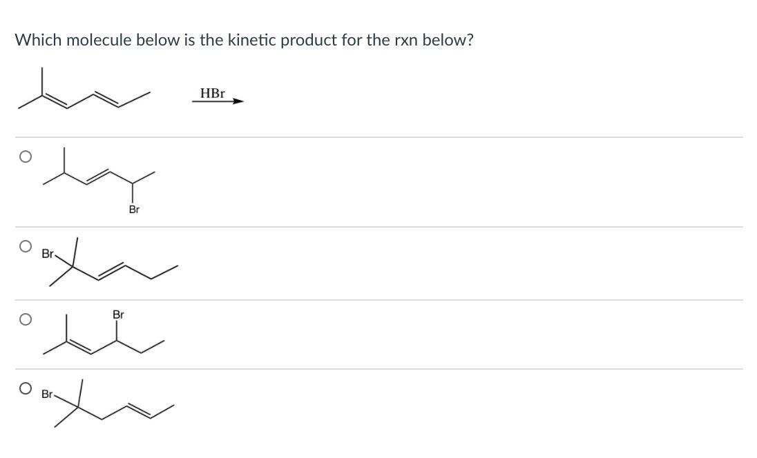 Solved Which is the correct product for the following | Chegg.com