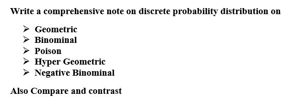 Solved Write a comprehensive note on discrete probability | Chegg.com