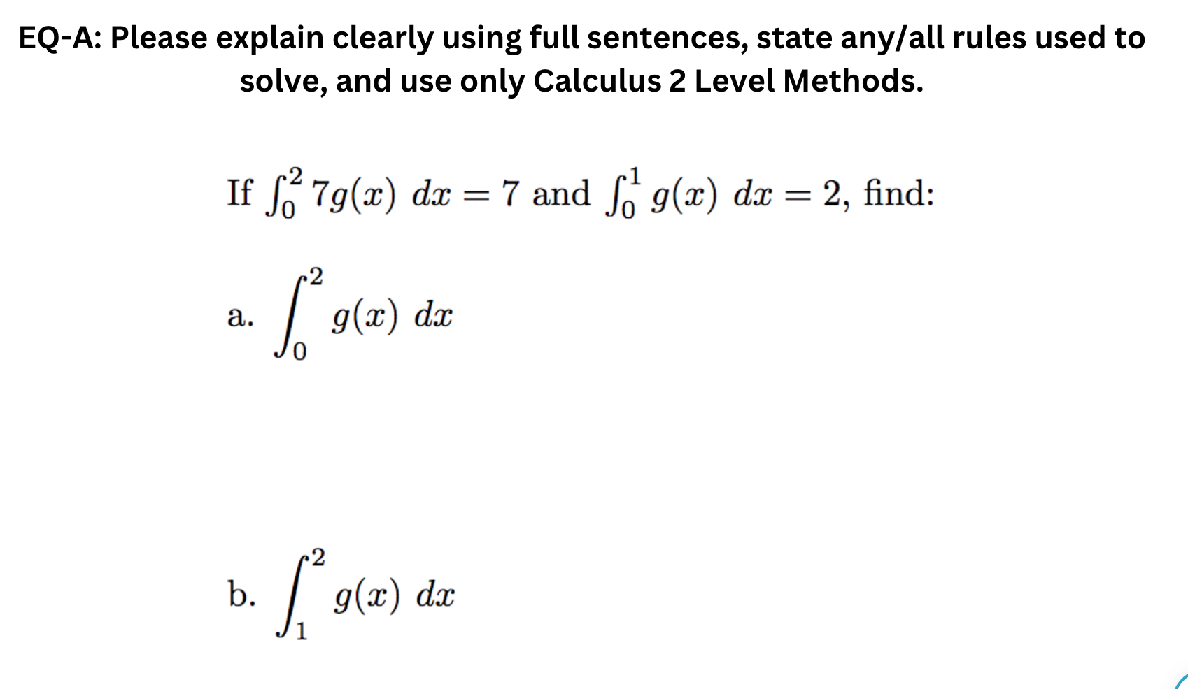 Solved EQ-A: Please explain clearly using full sentences, | Chegg.com