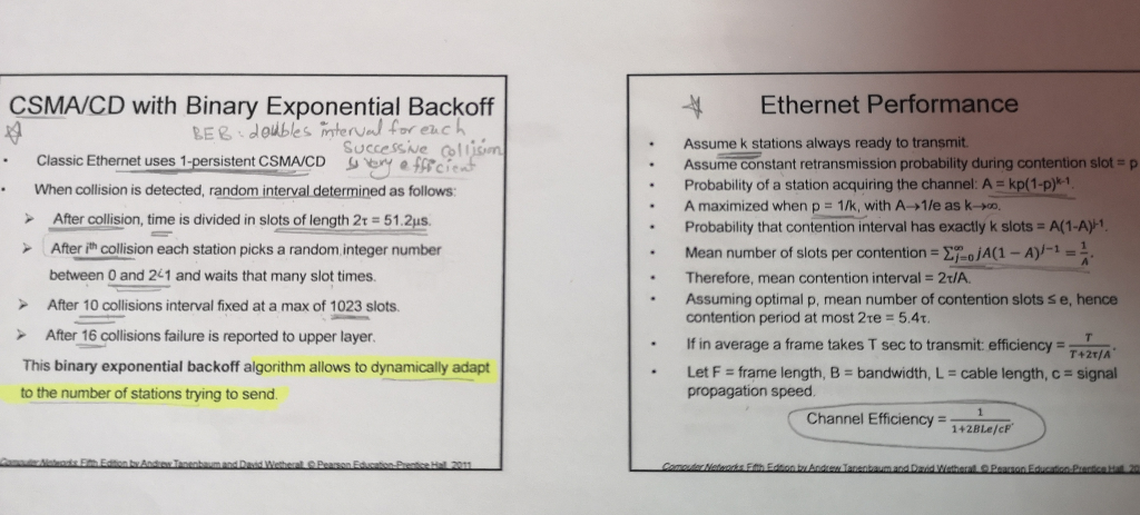Ethernet Performance . . CSMA/CD with Binary | Chegg.com