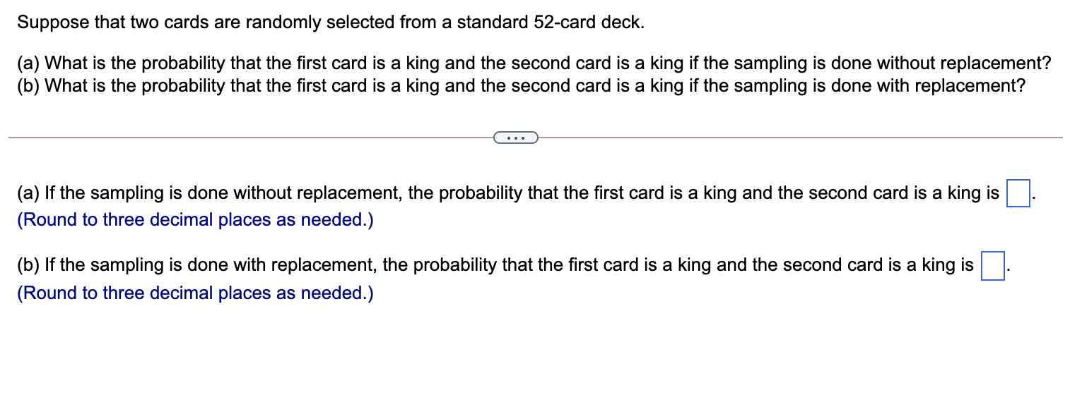 Solved Suppose that two cards are randomly selected from a | Chegg.com