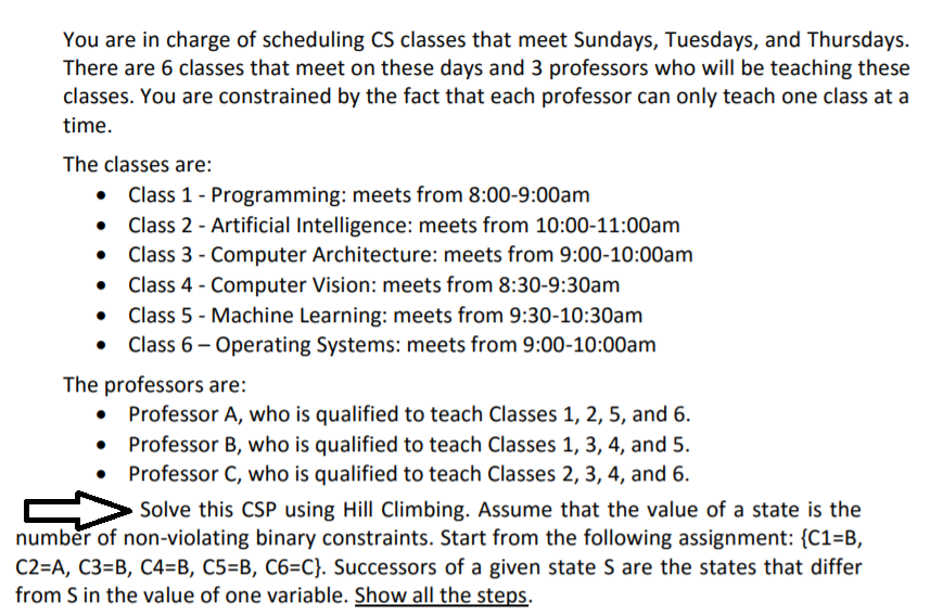 You are in charge of scheduling CS classes that meet | Chegg.com