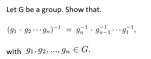 Solved Let G be a group. Show that. | Chegg.com