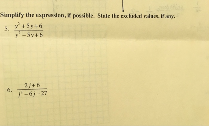 Solved Simplify the expression, if possible. State the | Chegg.com