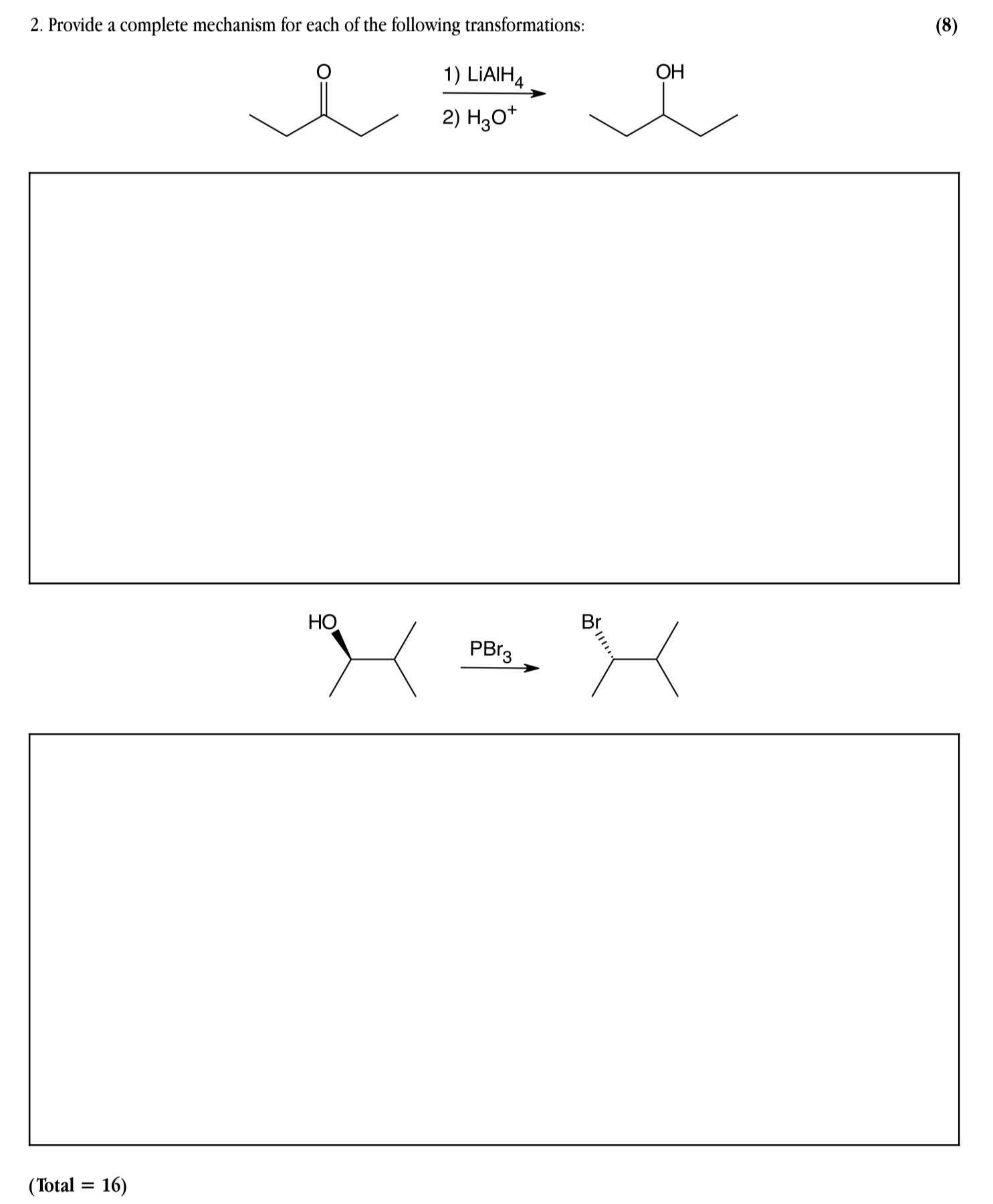 Solved 1. For each of the following reactions, draw the bond | Chegg.com