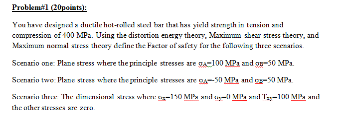 Solved Problem#1 (20points): You have designed a ductile | Chegg.com