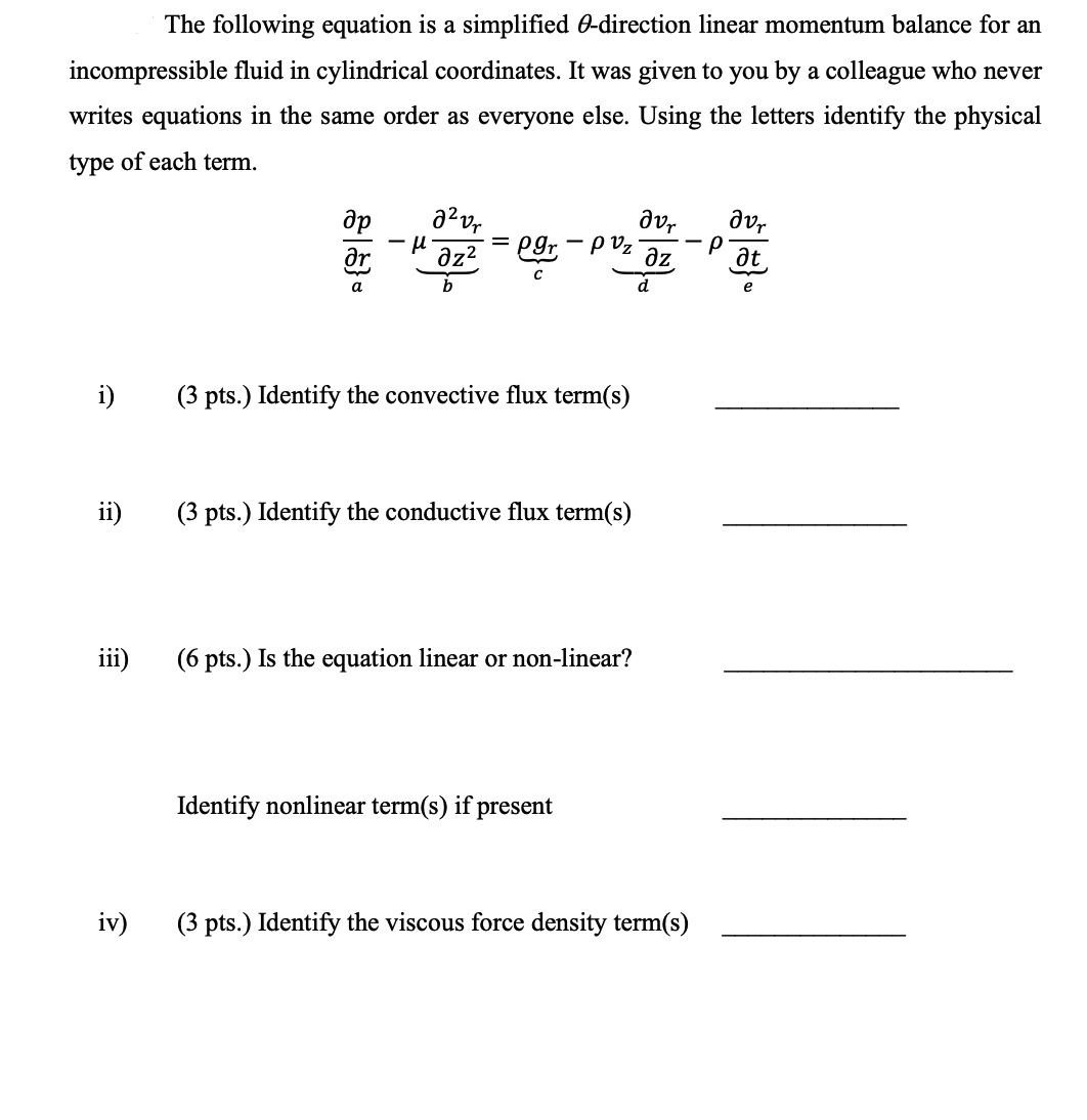Solved The following equation is a simplified θ-direction | Chegg.com