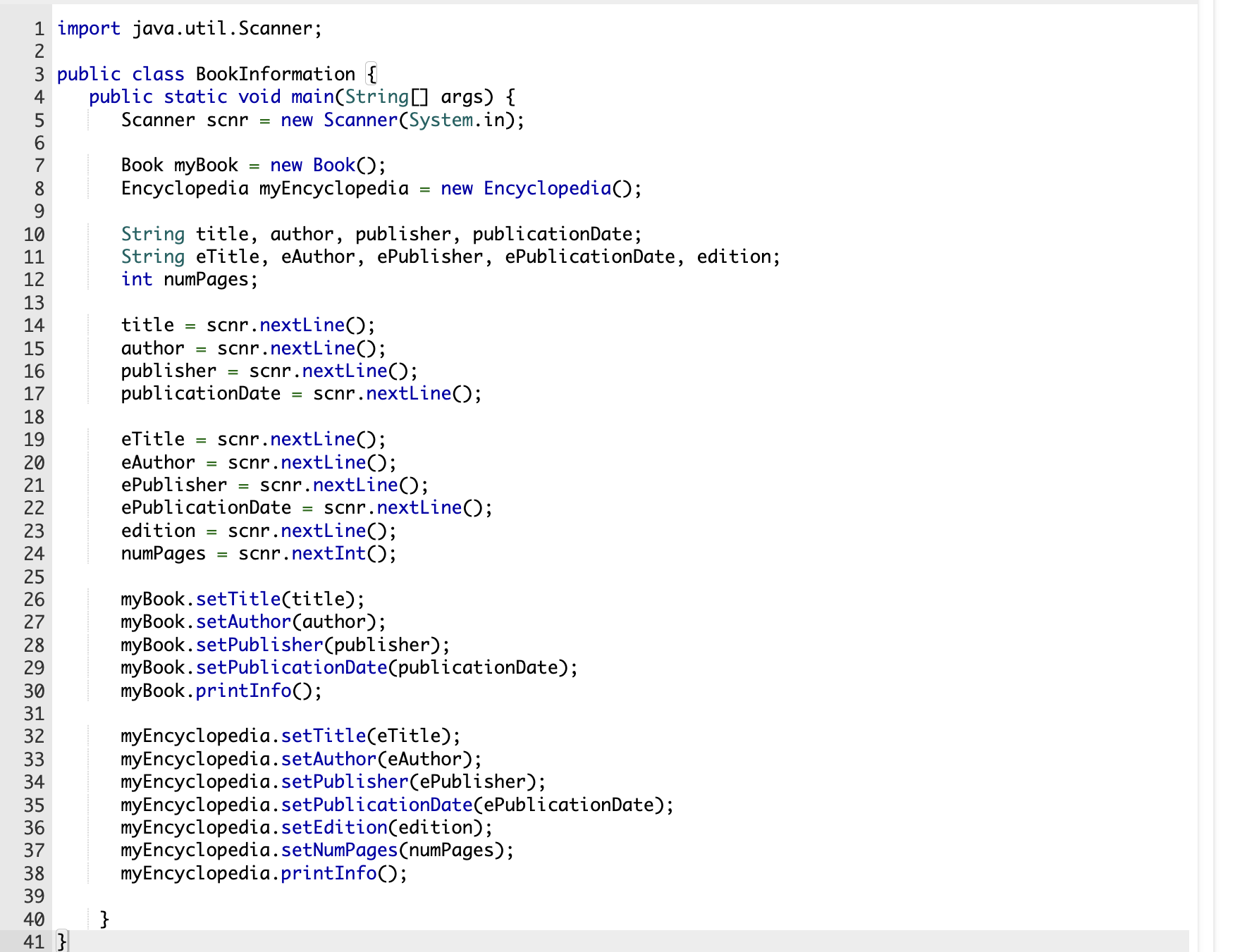 Solved Given main() and a base Book class, define a derived | Chegg.com