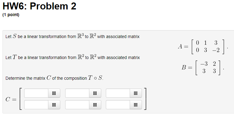 Solved Let S be a linear transformation from R3 to R2 with | Chegg.com