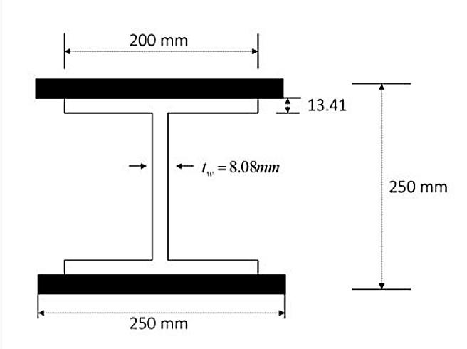 Solved The W section is reinforced at top and bottom flanges | Chegg.com