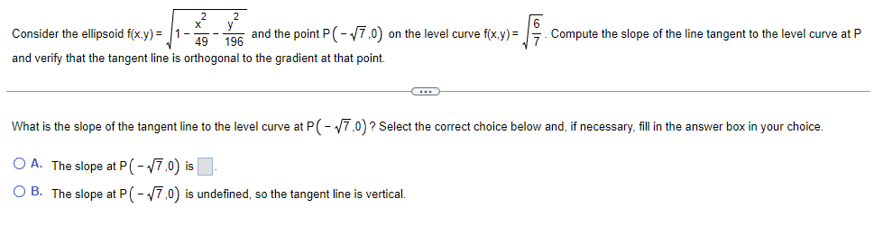 Solved I am able to find the gradient at the point, but | Chegg.com