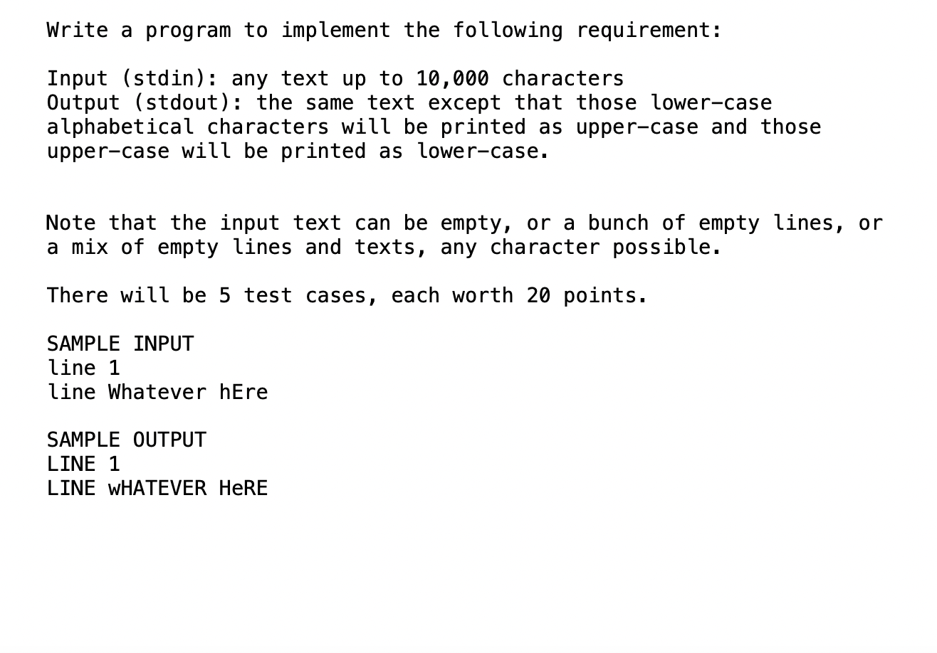 Solved Write a program in C that has the following | Chegg.com