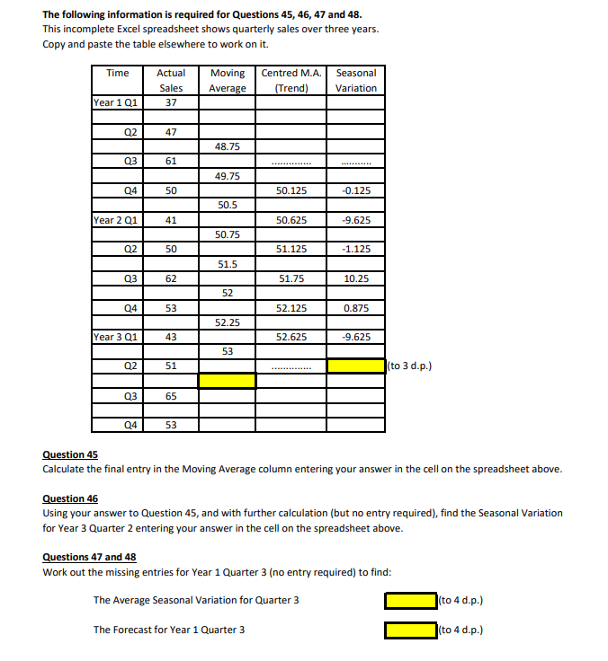Solved The following information is required for Questions | Chegg.com