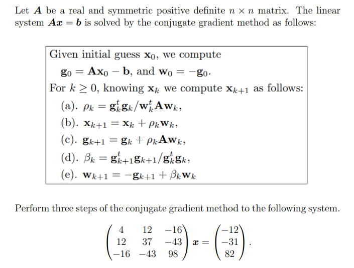 Solved Let A be a real and symmetric positive definite n×n | Chegg.com