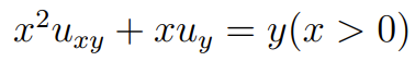 Solved x'uxy + xuy = y(x > 0) | Chegg.com