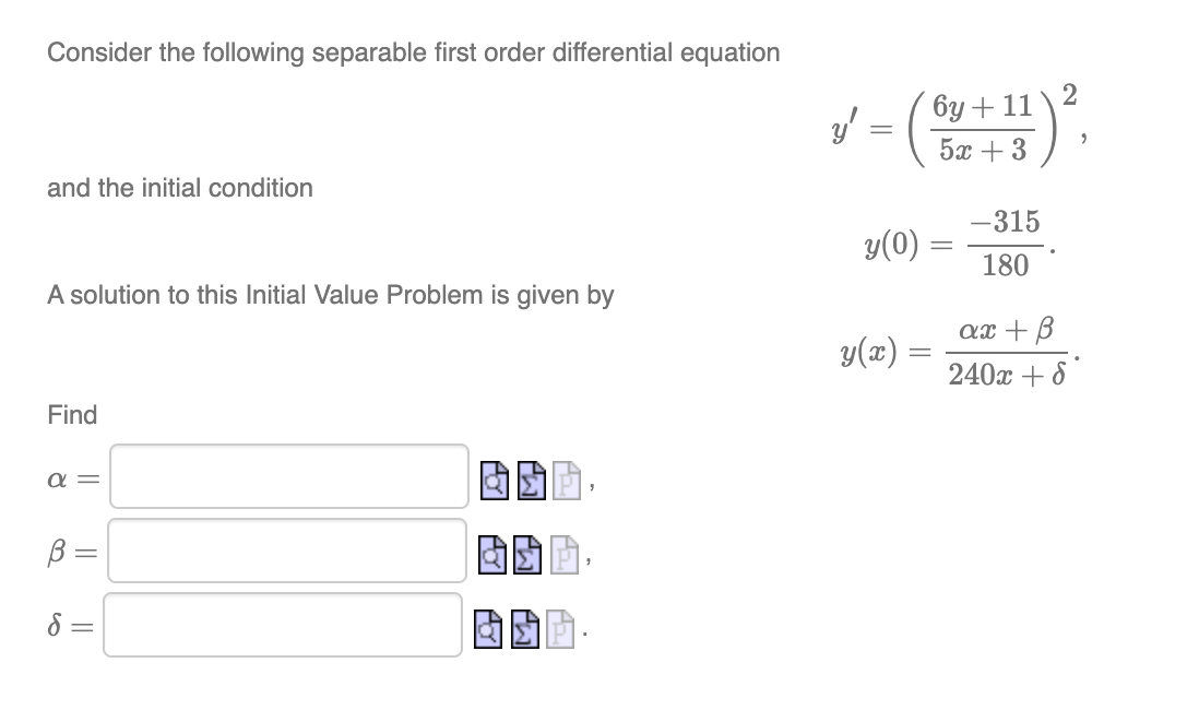 Solved Consider the following separable first order | Chegg.com