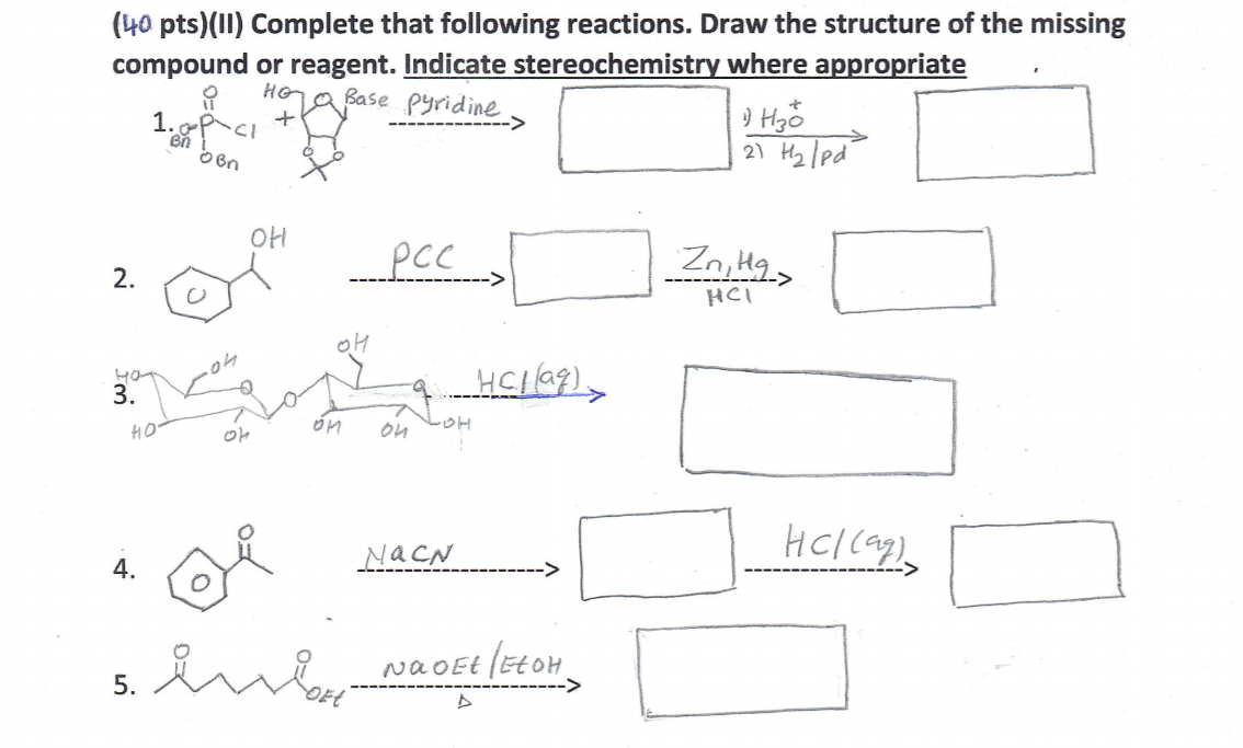 Solved Complete the following reactions. Draw the structure | Chegg.com
