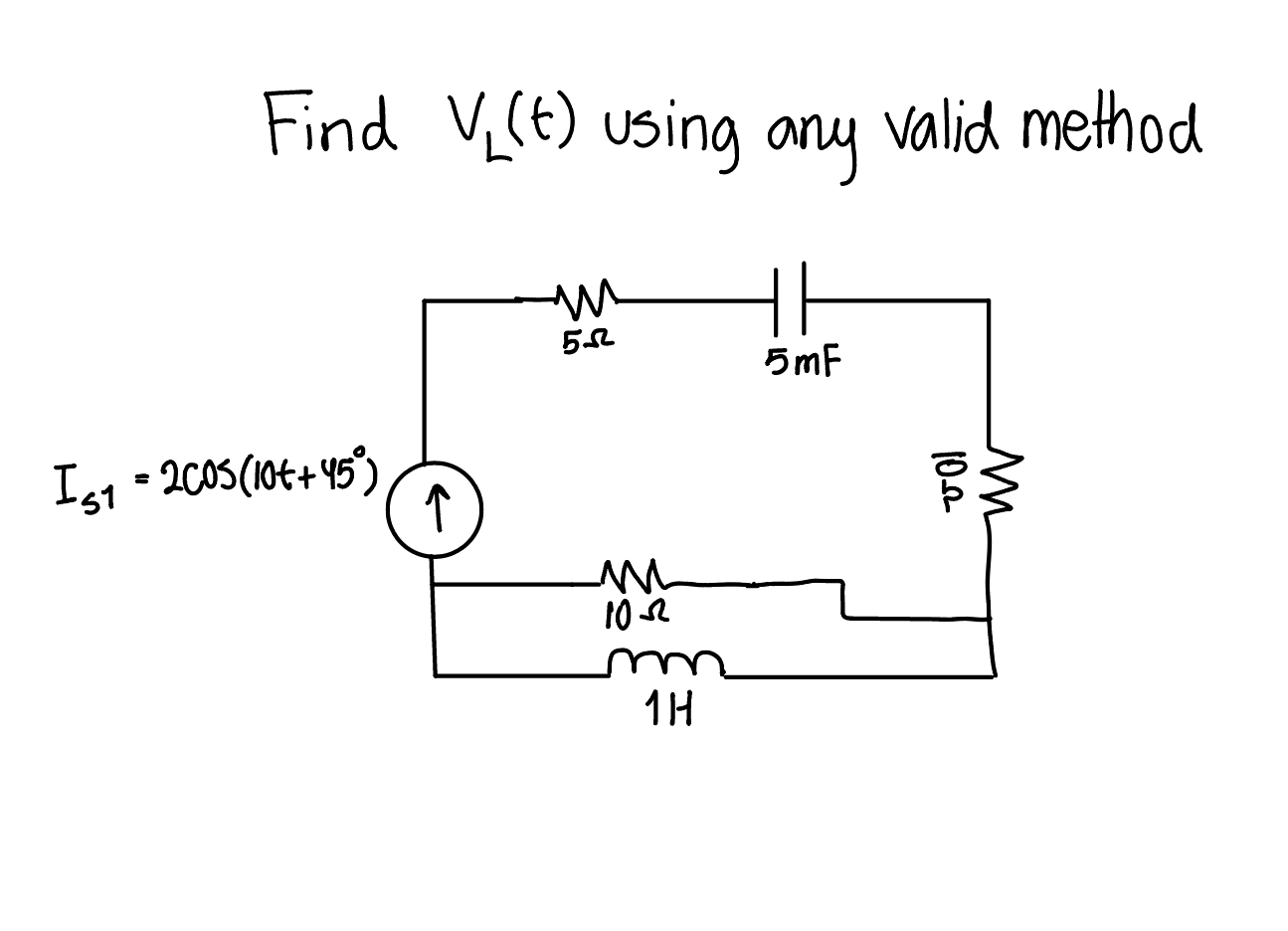 Find VL(t) ﻿using any valid method | Chegg.com