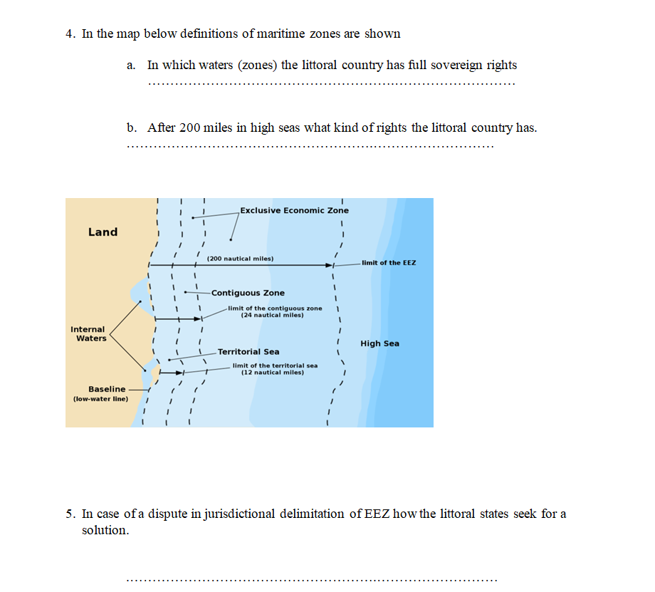 Solved 4. In the map below definitions of maritime zones are | Chegg.com