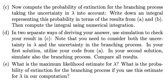 A branching process Figure 1: The 5 first steps of | Chegg.com