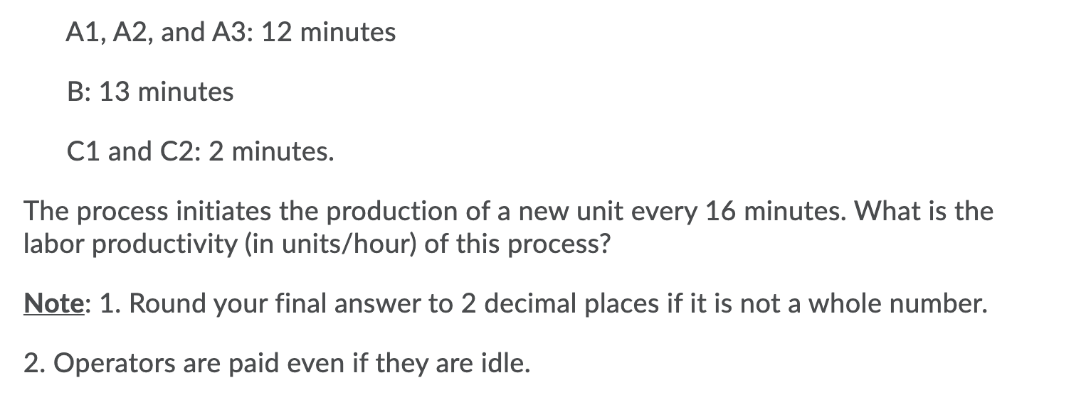 Solved Consider a manufacturing process depicted by the | Chegg.com