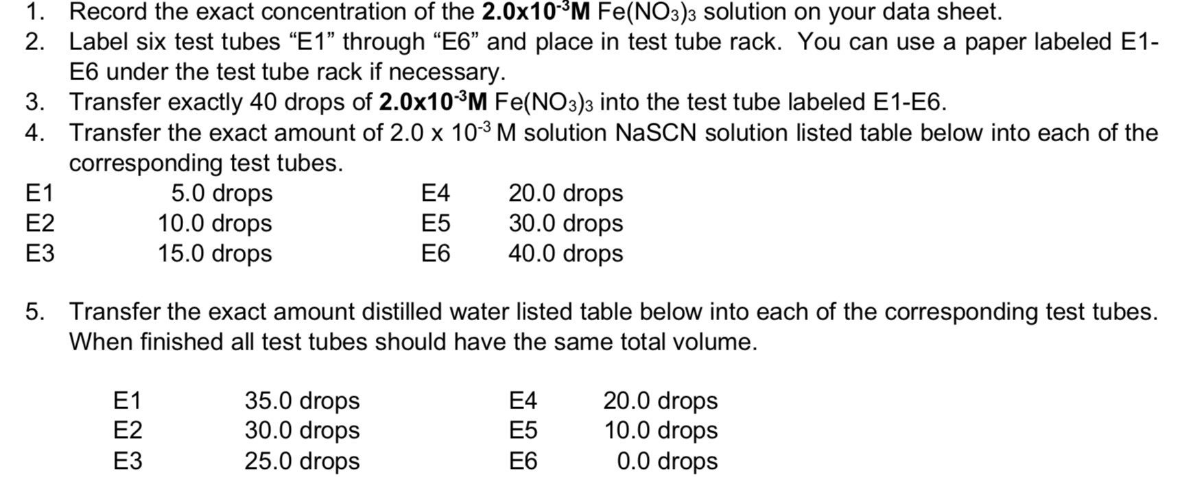 Solved Part 1: Preparation of standard solutions 1. Label | Chegg.com