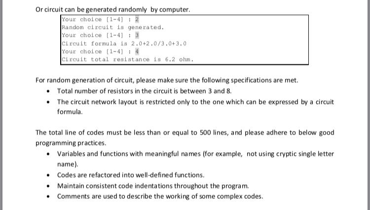 Solved For a given electrical circuit, composed from a | Chegg.com