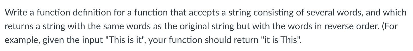 Solved a Write a function definition for a function that | Chegg.com