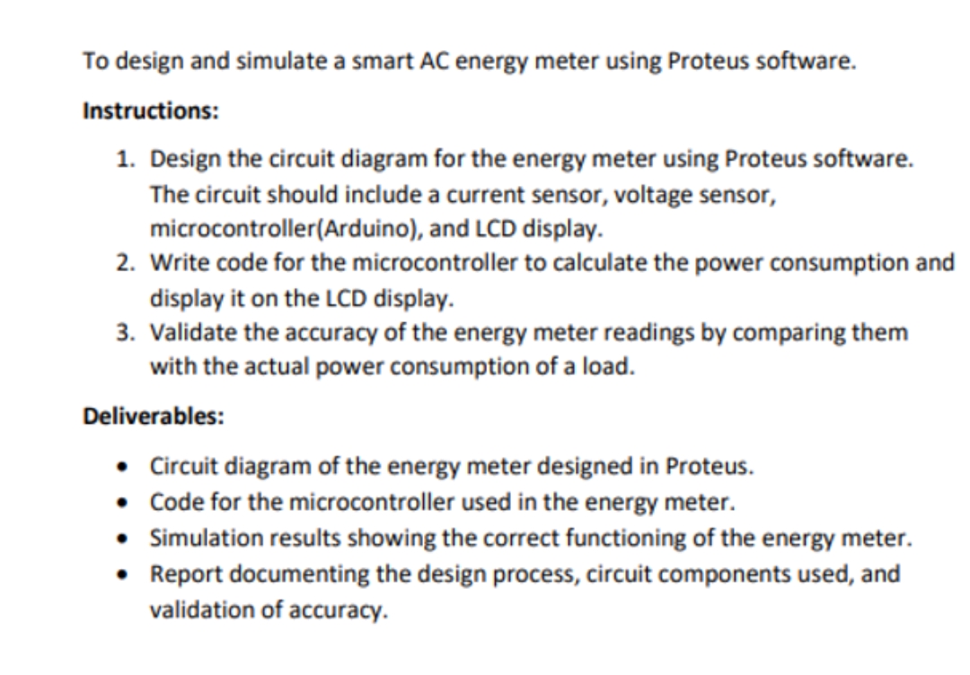 Solved To design and simulate a smart AC energy meter using | Chegg.com