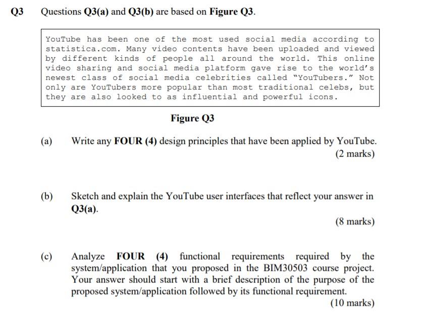 Solved Q3 Questions Q3(a) and Q3(b) are based on Figure Q3. | Chegg.com