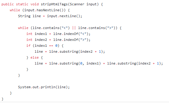 2 THE stripHtmlTags PROBLEM Write a function | Chegg.com
