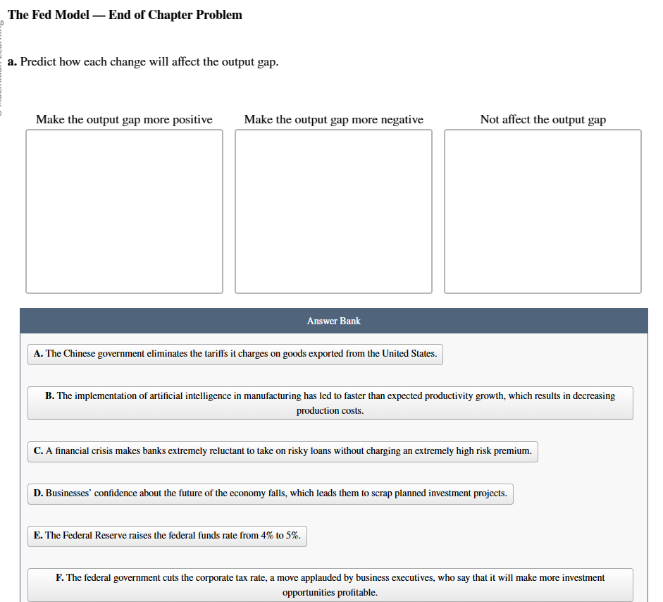 Solved The Fed Model - ﻿End of Chapter Problema. ﻿Predict | Chegg.com