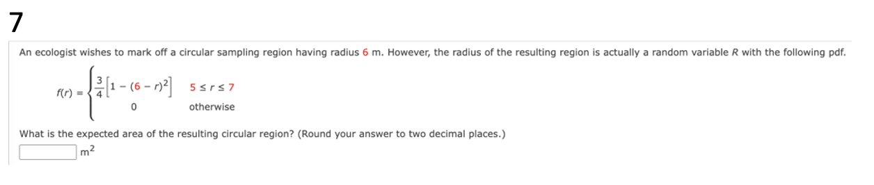 Solved An ecologist wishes to mark off a circular sampling | Chegg.com
