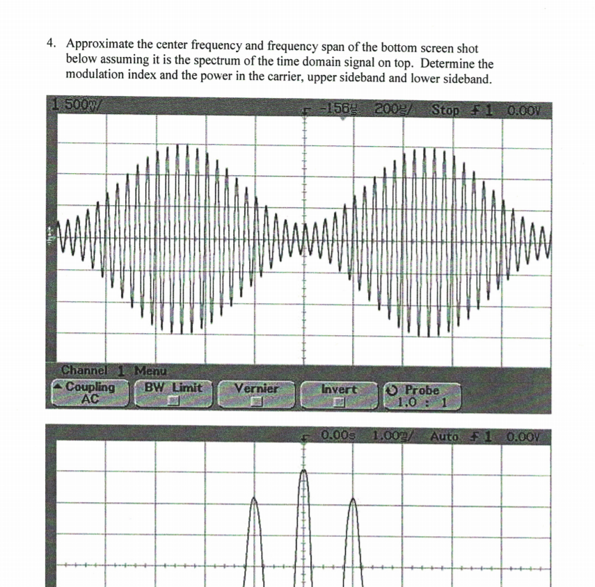 Solved 4. Approximate the center frequency and frequency | Chegg.com