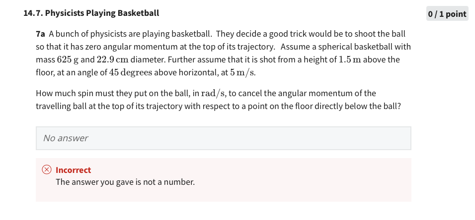 Solved 4.7. Physicists Playing Basketball 7a A bunch of | Chegg.com