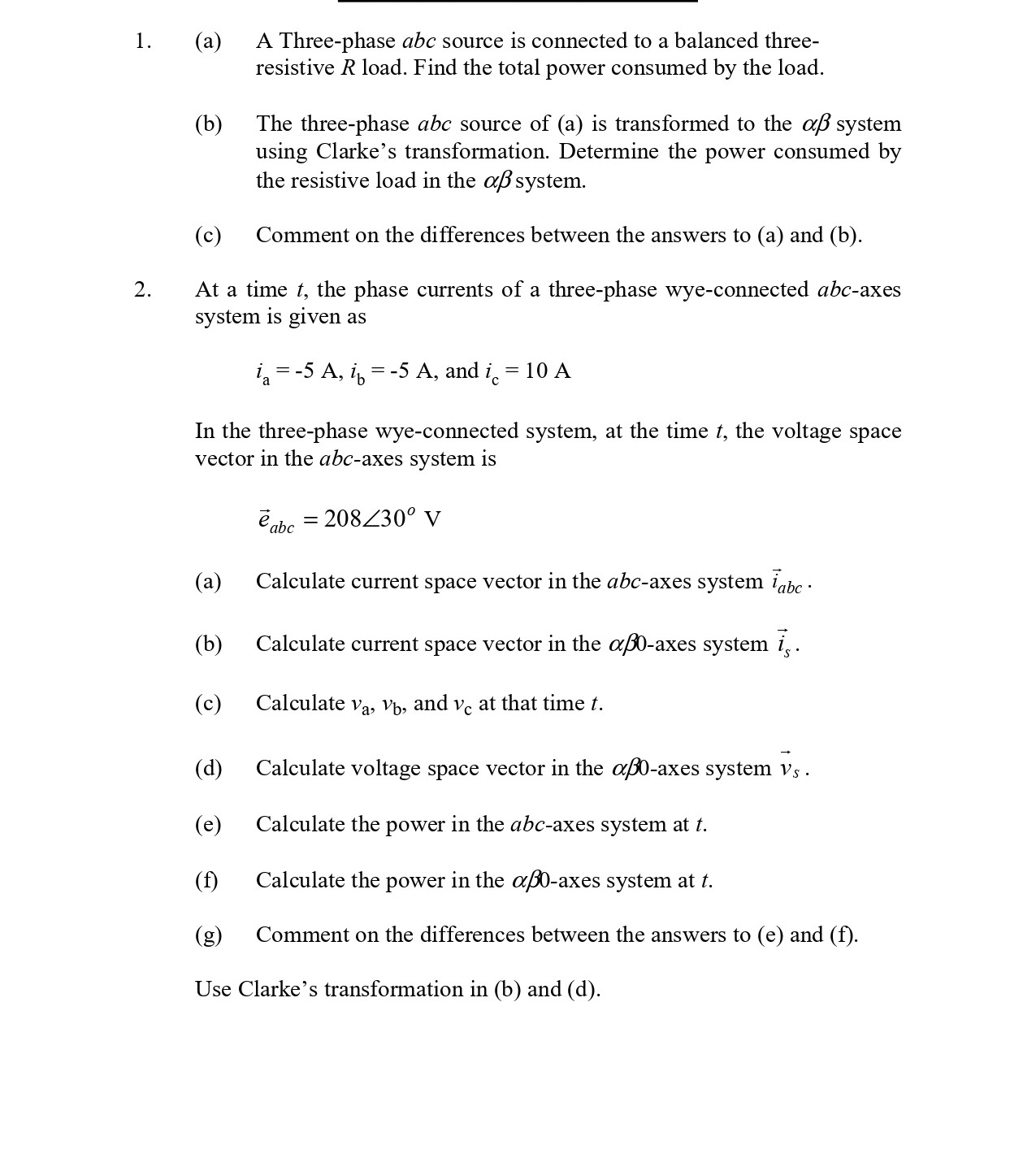 Solved (a) ﻿A Three-phase abc ﻿source is connected to a | Chegg.com